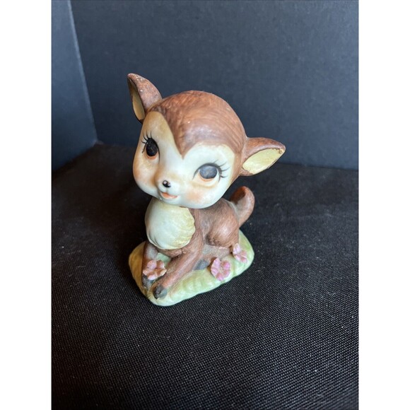 Unbranded | Accents | Vintage Adorable Baby Deer Fawn Figure Ceramic ...